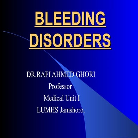 7b..bleeding disorder | PPT