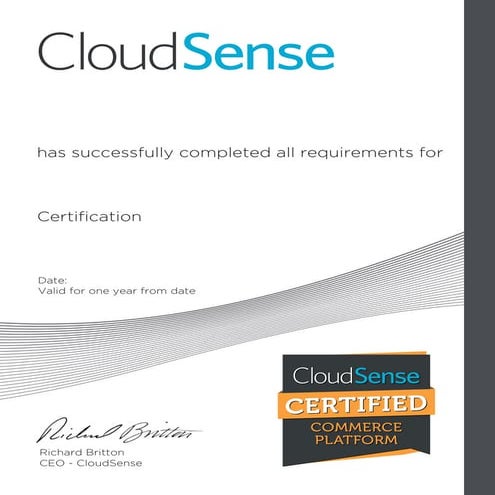 CloudSense Certified | PDF