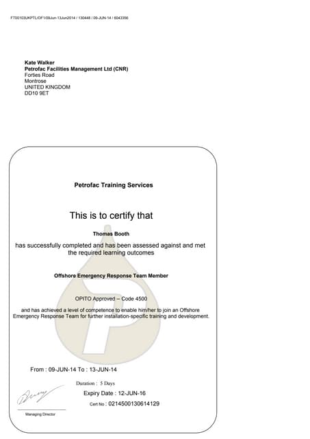 st sdsd certificate | PDF