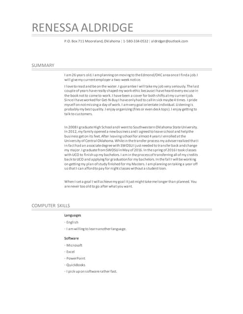 Annie Custer | DOCX | Resume Writing and Advice | Job Search