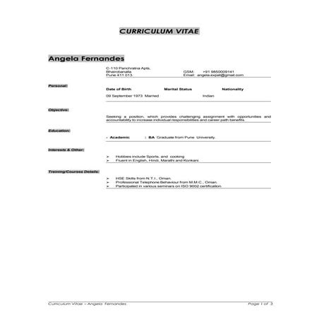 Angelafernandes_CV | DOC