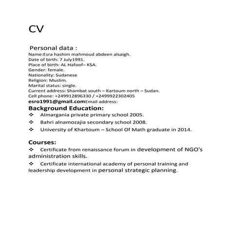 CV[1] | PDF | Computing | Technology & Computing