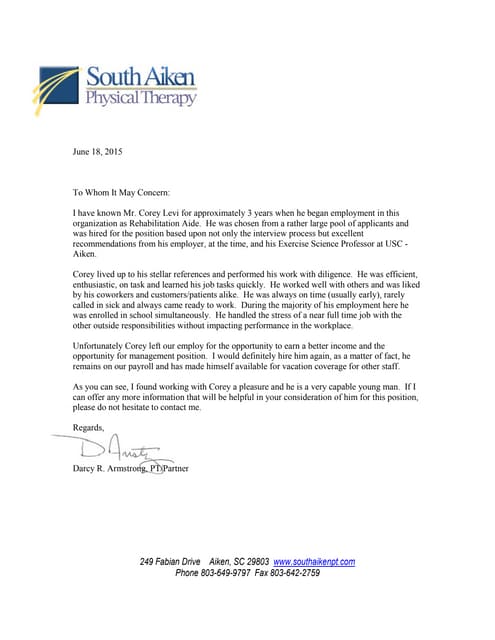 Letter of Recommendation Lisa | PDF