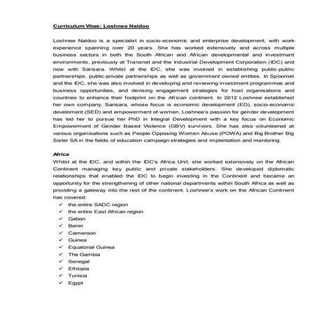 Loshnee Naidoo CV May 2015 | DOCX