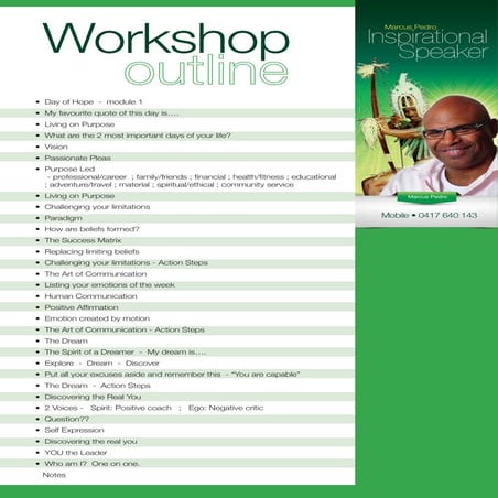 Marcus_Workshop Outline | PDF