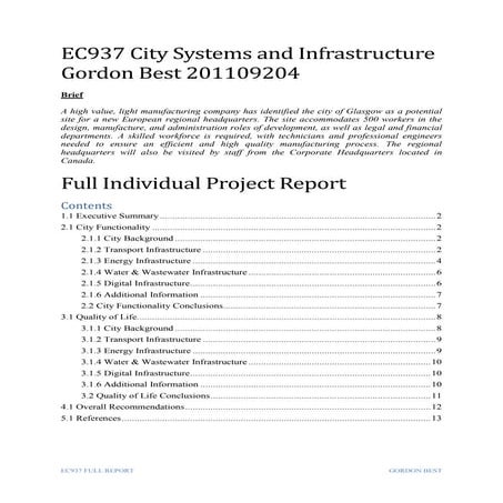 City Systems- Full Report | PDF