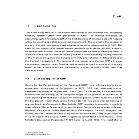 Draft Accounting Manual 2012 CRP (ACNABIN) | DOC