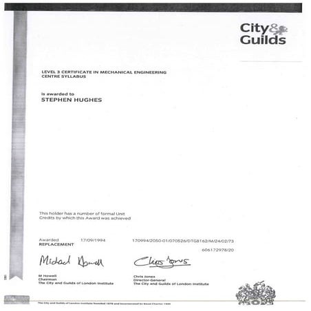 Level 3 Mechanical Engineering Centre Syllabus | PDF