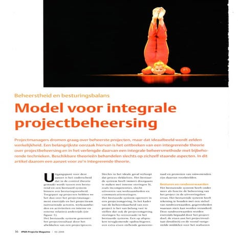 Model voor integrale projectbeheersing | PDF