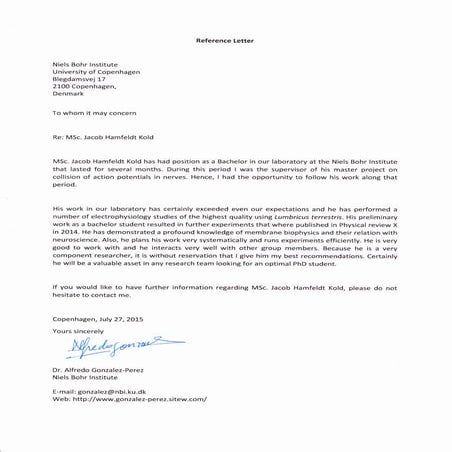 Recomendation Letter | PDF | Physics | Science