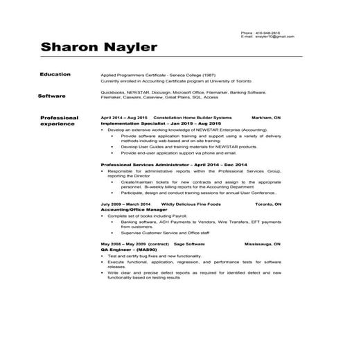 Yvette Resume | DOCX