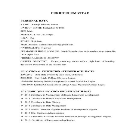 MY CURRICULUM VITAE | DOC