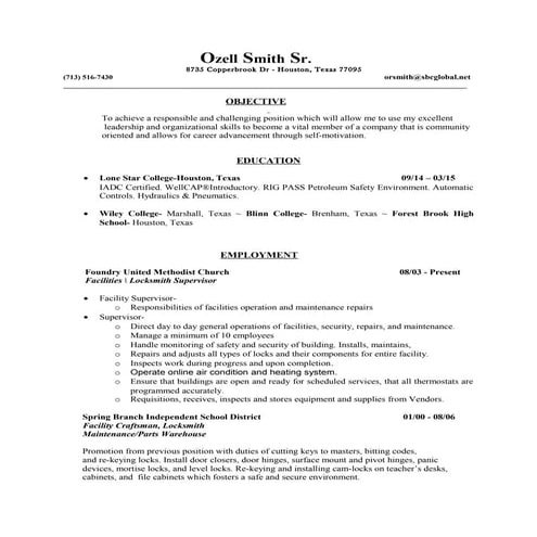 ozell resume updated LSC.doc 2015 | DOC