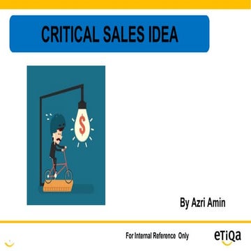 critical sales ideas for agents | PPT