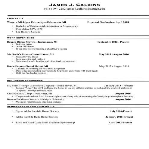 James' Official Resume | PDF