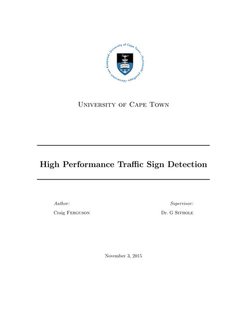 Computer Vision for Trafﬁc Sign Recognition | ODP | Video Software | Computer Software and ...