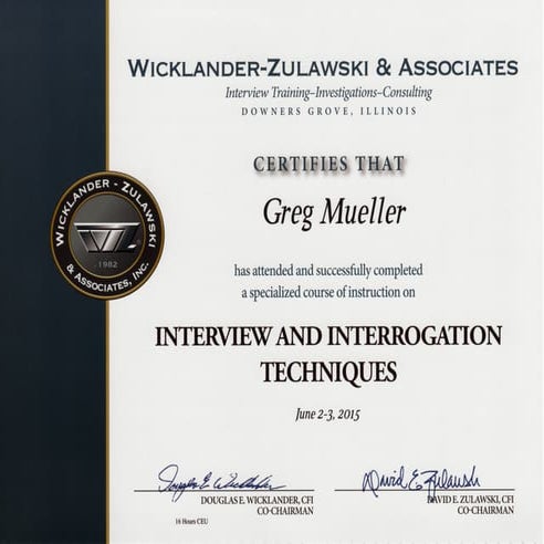 Wicklander Interview & Interrogation | PPT