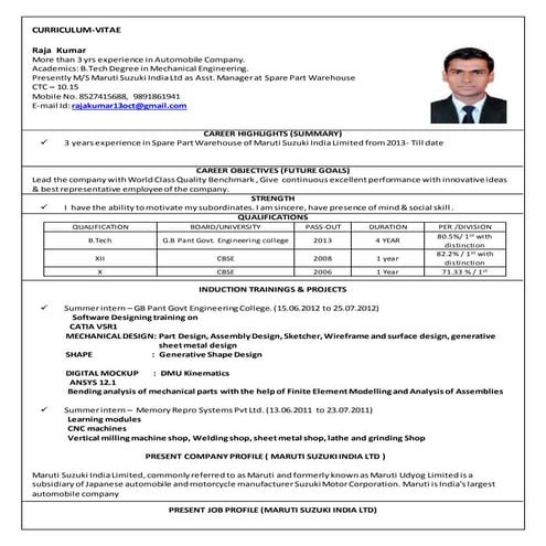 CV Raja Kumar 13 oct | DOCX