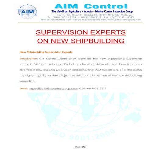 SUPERVISION EXPERT OF NEW SHIPBUILDING | PDF
