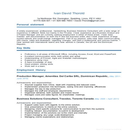 Chris williams cv env | DOCX