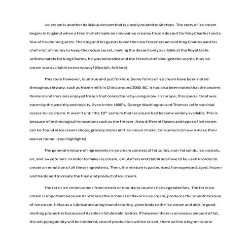 Ice cream paper | DOCX