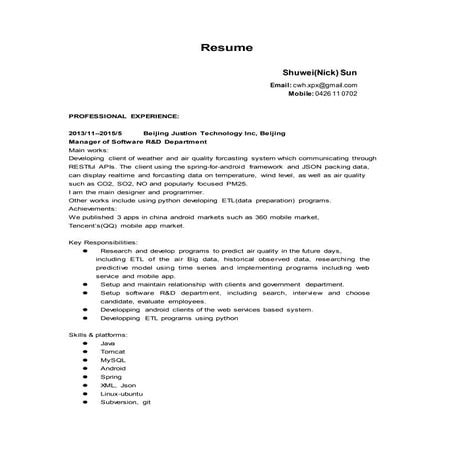 Travis' Resume | DOC