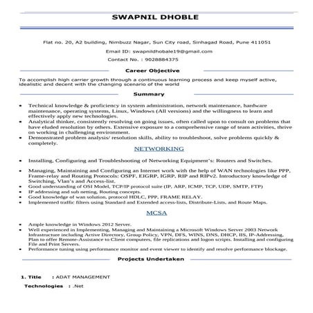 Swapnil curriculum vitae 11 | DOC