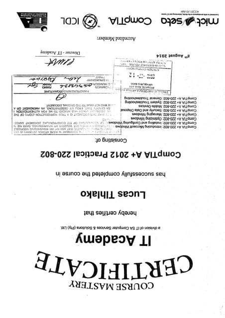 IT Diploma Transcripts | PDF