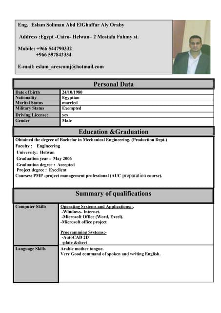 C.V Mostafa Ragab updated | PDF