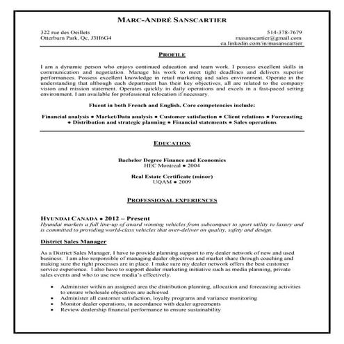 CV Marc-Andre Sanscartier | PDF