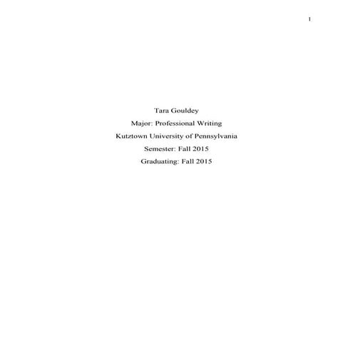 Professional Seminar Portfolio Gouldey updated | PDF