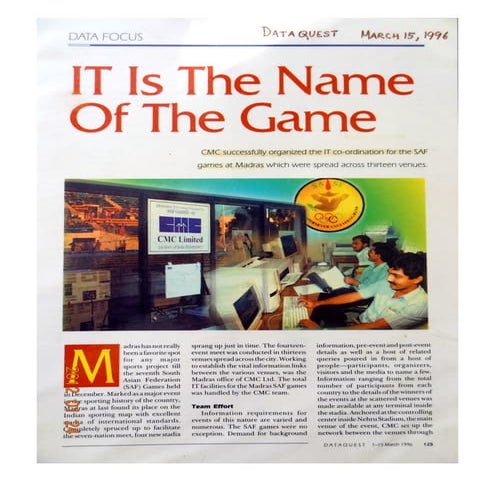 SAF Games _1995 Data quest | PDF