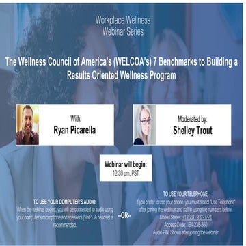 Workplace Wellness: The Wellness Council of America’s (WELCOA’s) 7 ...