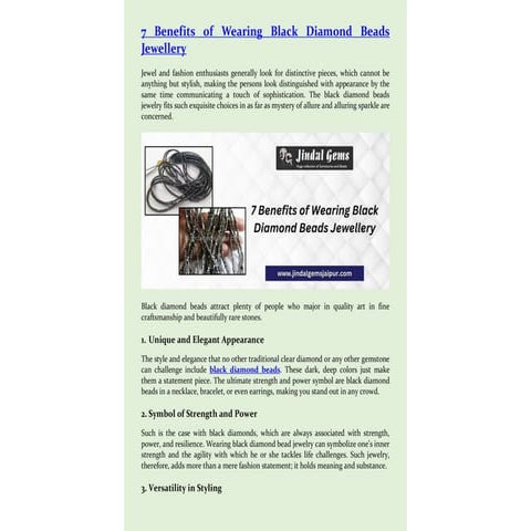 7 Benefits of Wearing Black Diamond Beads Jewellery.pptx
