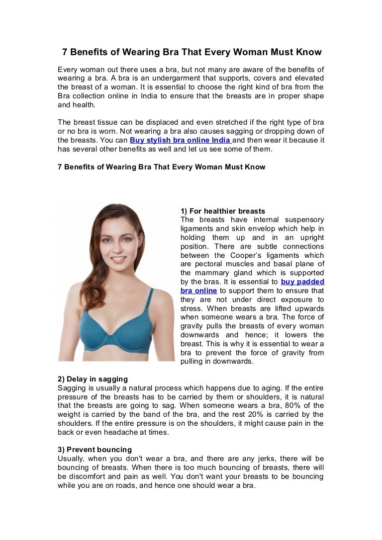 7 Benefits Of Wearing Bra That Every Woman Must Know
