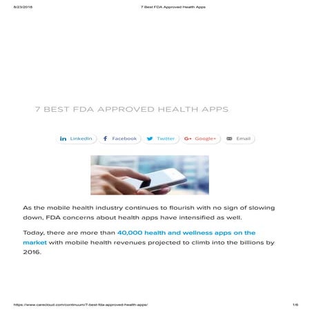 7 BEST FDA APPROVED HEALTH APPS | PDF