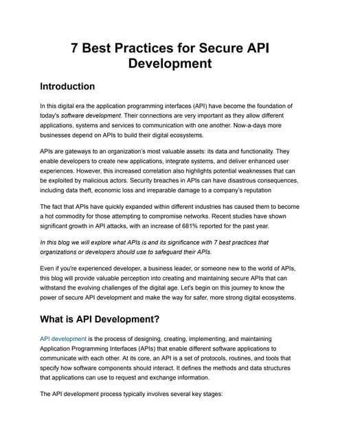 How to Design Scalable and Secure APIs: Essential Considerations for 2025 | PDF