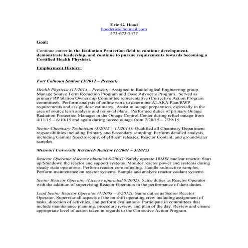 Eric G Hood Cover Letter | DOCX