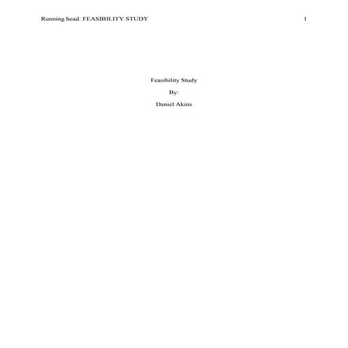 Feasibility Study Final | PDF