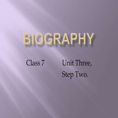 7 (англ) biography | PPTX