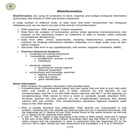 Bioinformatics | PDF