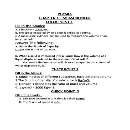 7 B PHYSICS notes.doc for class 7 very good | PDF