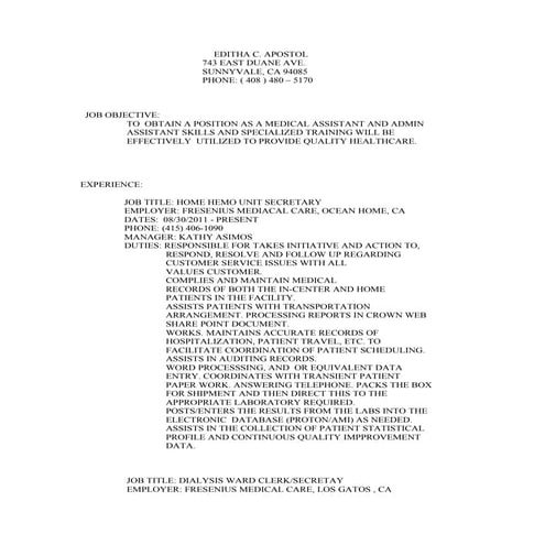 Edith resume | DOC