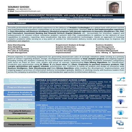 Individual Talent Profile Template