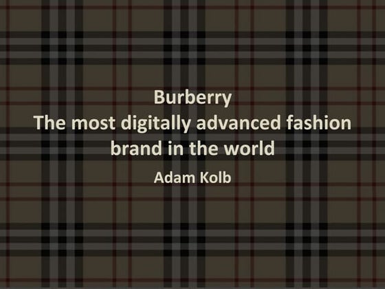 Burberry - Brand identity and artification analysis | PPTX