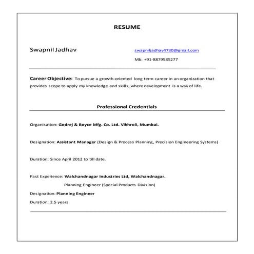 Swapnil Resume | DOCX