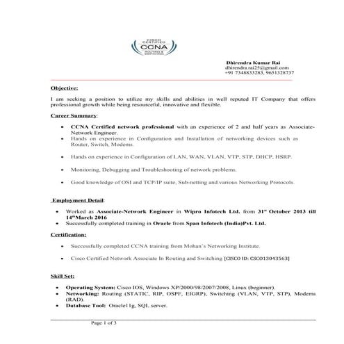 Dhirendra_Resume | DOC