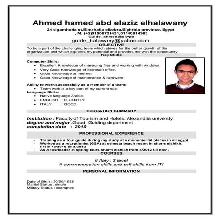 CV new ahmed elhalawany(1) | PDF