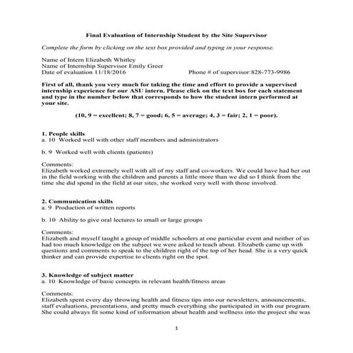 Supervisor Evaluation_Form Internship Falll 2016 | DOC