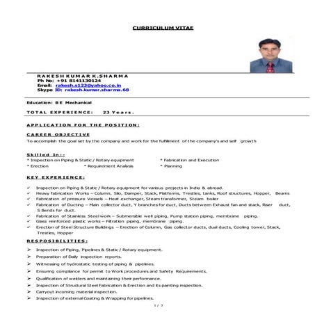 Latest resume Rakesh Sharma 13-07-16 | DOCX